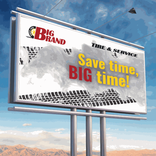 award winning billboard for tire shop | Signage contest