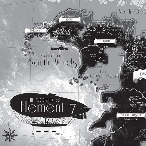 World Map for a Dieselpunk Spy-Fantasy Novel | Illustration or graphics ...