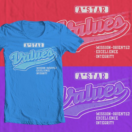 Design a tee to commemorate the launch of our new company core values ...