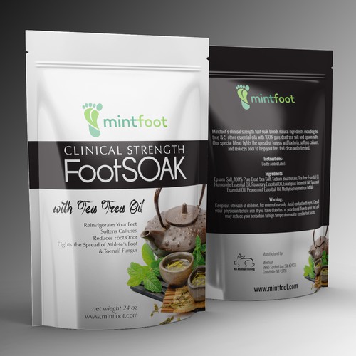 Designs | Design a Memorable Pouch Package for a Sea Salt Foot Soak by ...