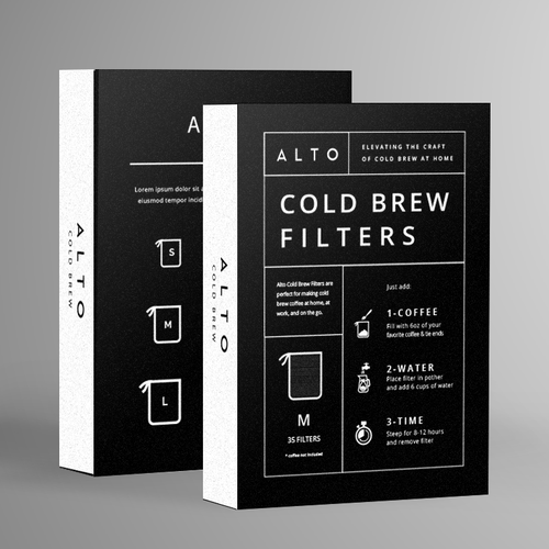 Modern package design for a box of cold brew coffee filters. | Product ...