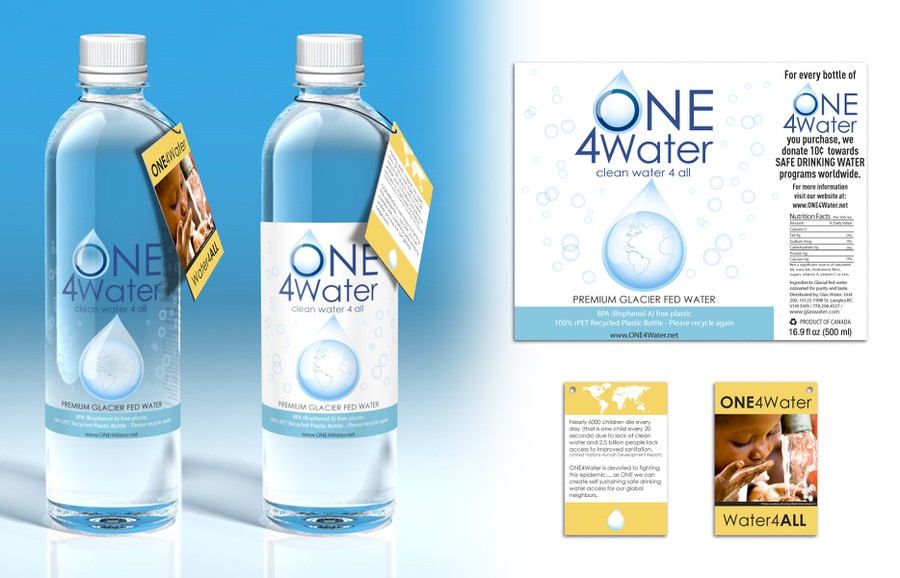 DESIGN A UNIQUE LABEL FOR PREMIUM WATER BOTTLE COMPANY!! | Print or ...