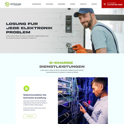 Designs | Gestalte eine neue Webseite für ein Elektro Unternehmen | Web ...