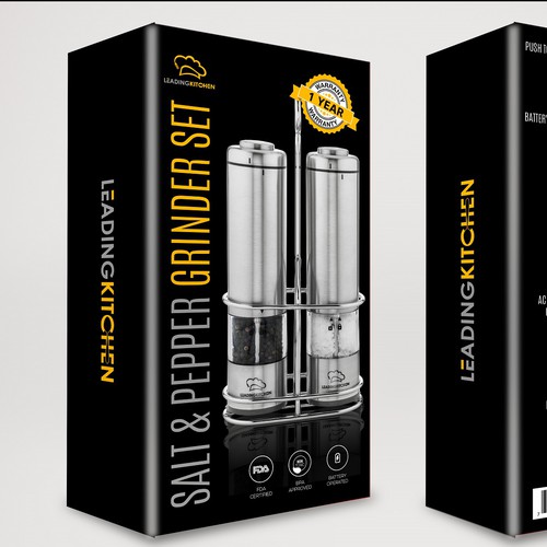 Design an Eye-catching Packaging for a Salt and Pepper Grinder Set ...