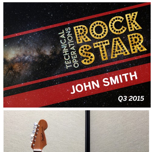 Award Insert for a Rockstar | Card or invitation contest