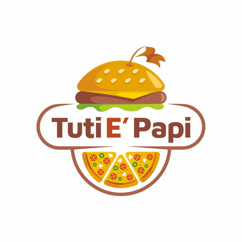 Designs | Pizza and hamburgers TUTI E’ PAPI | Logo design contest