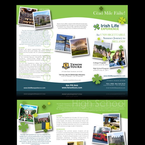 Study Abroad (Ireland) Tri-Fold Brochure | Print or packaging design ...