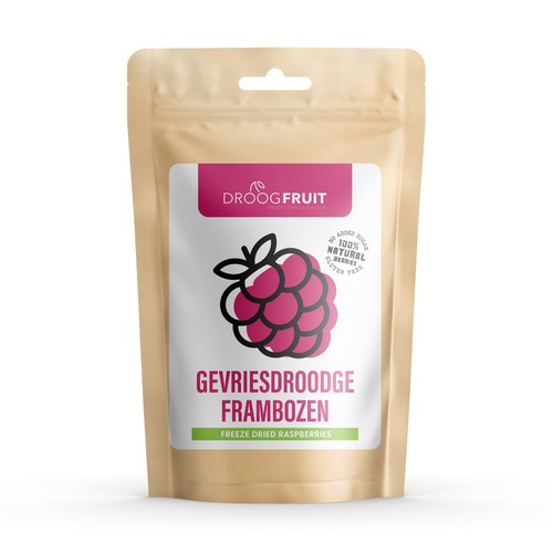 Designs | ETIKET FRONT BAG FREEZE DRIED FRUIT RASPBERRY WHOLE | Product ...