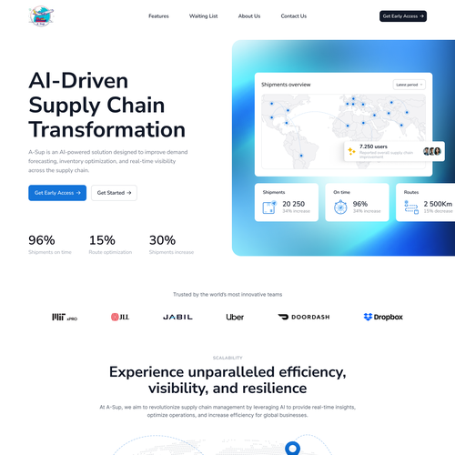 Designs | Modern, AI-Powered Supply Chain Optimization Website Design ...