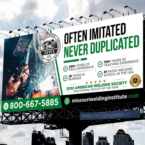 Designs | Billboard for top welding school in the USA! | Signage contest