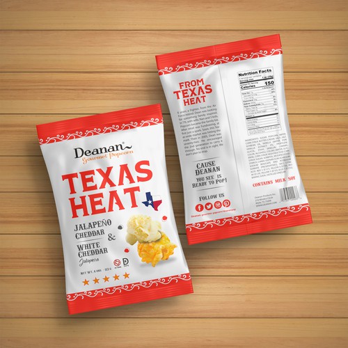 Design a "Popping Package" for our new Popcorn Flavor "Texas Heat ...