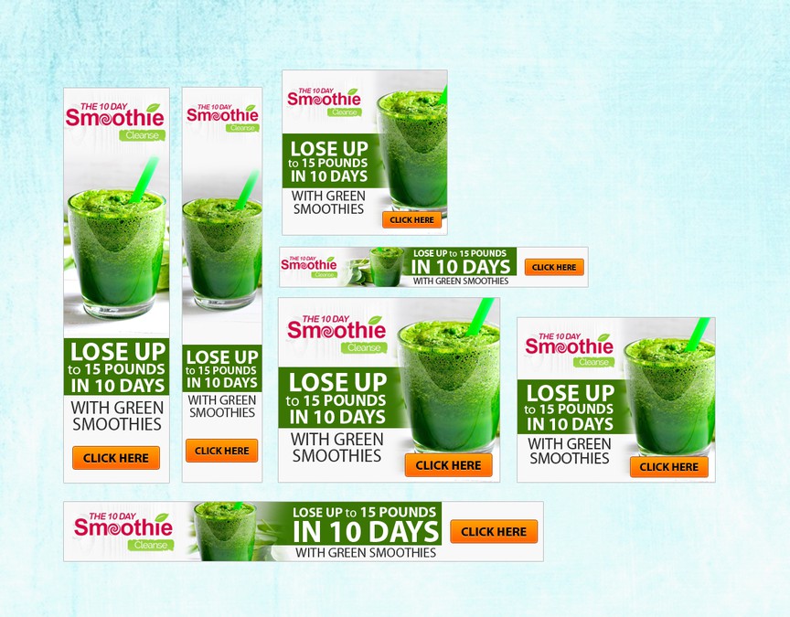 Eye Catching Banner For Green Smoothie Diet | Banner ad contest