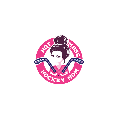 Create a cool logo, looking for a messy bun with The Hot Mess Hockey ...