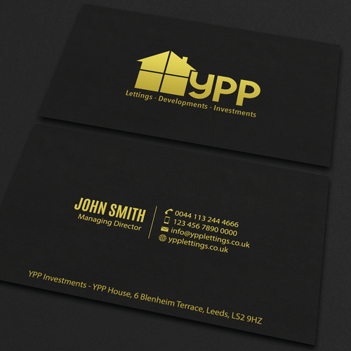 Property development and Investments Company business card | Business ...