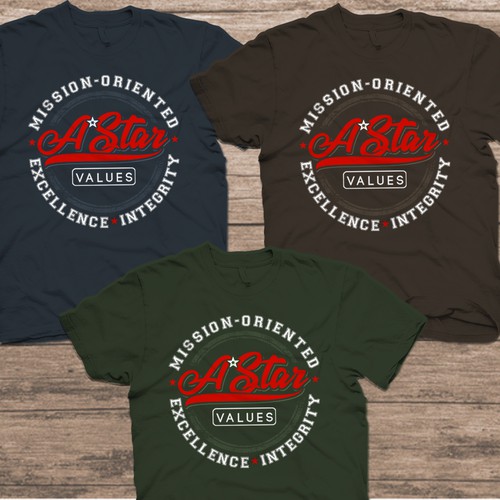 Design a tee to commemorate the launch of our new company core values ...