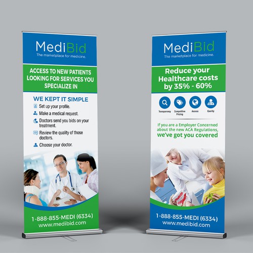 Pop up banners for healthcare trade show | Signage contest