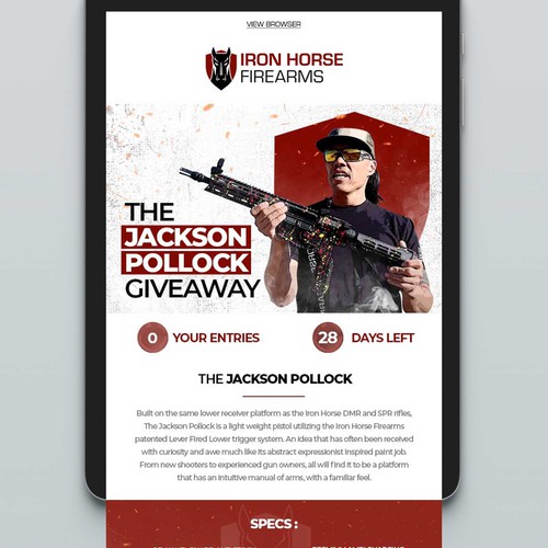 Designs | Jackson Pollock Giveaway Email Template | Email contest