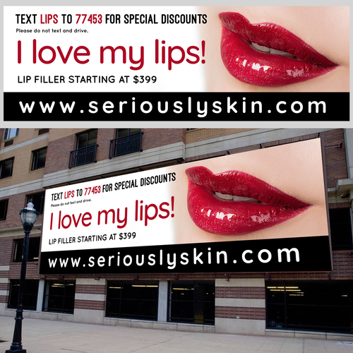 Lip filler Billboard for Medical Spa | Signage contest