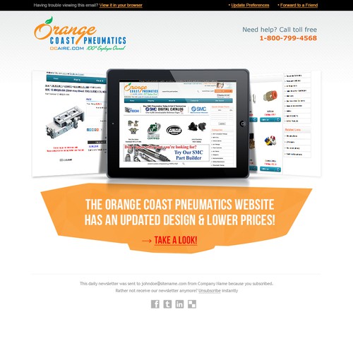 Updated Website Design Announcement | Email contest