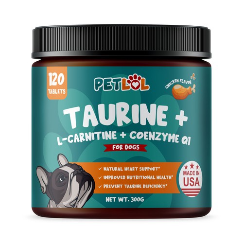 Taurine complex for dogs | Product label contest | 99designs