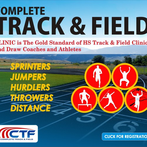 Create a winning ad banner for the Complete Track & Field Clinic, the ...