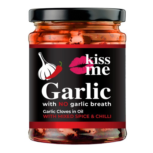 Fresh breath garlic jar labels | Product label contest
