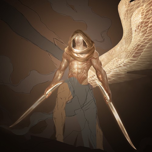 Badass Angel Art Commission for Boy's Bedroom Wall | Illustration or ...