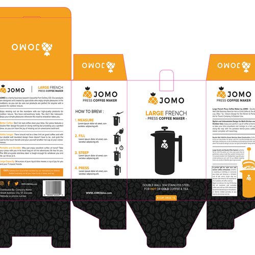 High End French Press Package Design | Product packaging contest