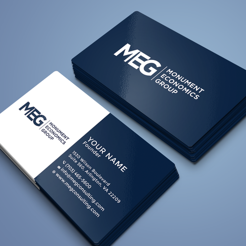 Professional and modern business card template for economic consulting ...