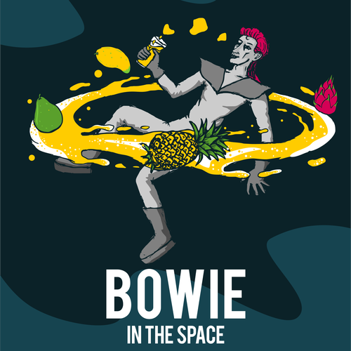 Designs | Bowie in Space Beer Poster Design | Illustration or graphics ...