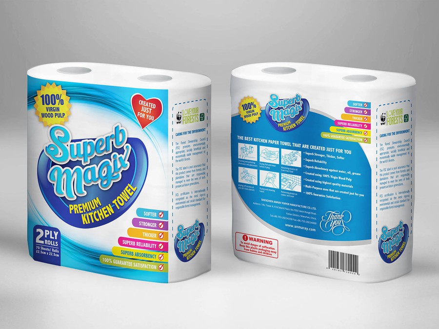 Create a SUPERB unique, special kitchen paper towel. *Attract buyers on ...