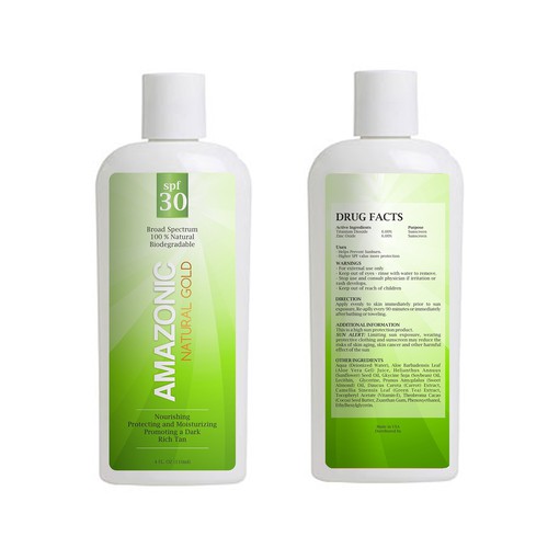 Create a Natural SPF 30 Sunscreen label, to impress | Product label contest