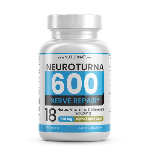 Designs | Supplement Label for NEUROTURNA | Product packaging contest