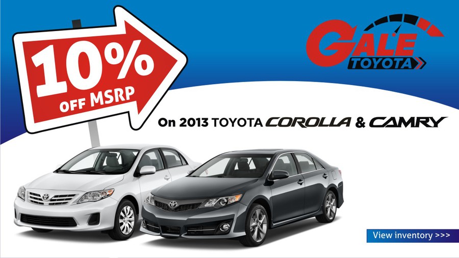 New banner ad wanted for Gale Toyota | Banner ad contest