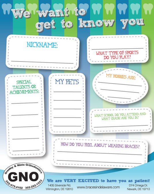 Exciting "Get to Know you" form for children | Other design contest