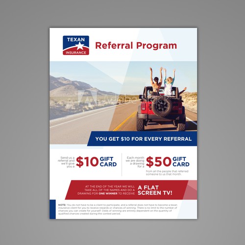 Referral Program Flyer | Postcard, flyer or print contest