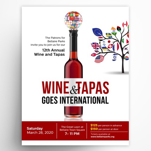 Wine and Tapas 2020 Invitation Design | Postcard, flyer or print contest