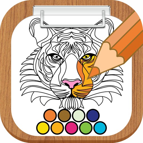 New Icon for Coloring Book for Adults iPhone/Android app! | Icon or ...