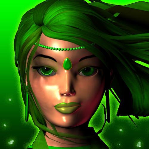 Design Green Genie -70’s Comic Book/Manga/Vargas girl style | Other ...