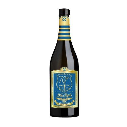 Create a wine label to celebrate the Blue Angels' 70th anniversary ...