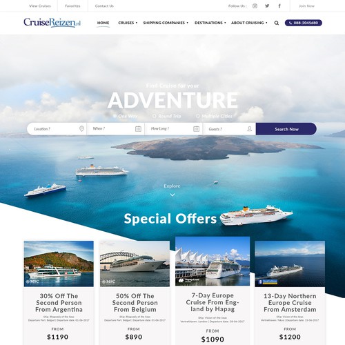 Designs | Cruise Organization - Homepage - more pages in the future (1 ...