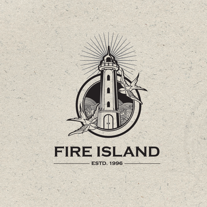 Created a hip logo to represent Fire Island NY bohemian summer travel ...