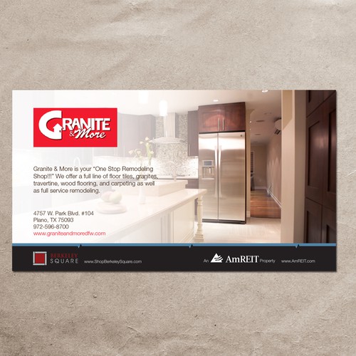Create an ad for Granite and More | Postcard, flyer or print contest
