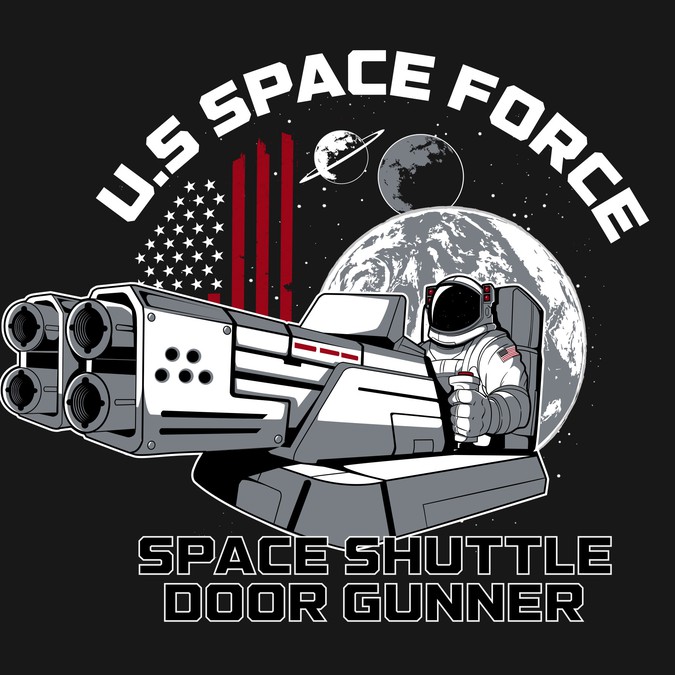 U.S. Space Force Space Shuttle Door Gunner | T-shirt contest