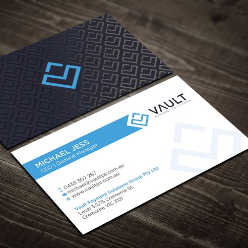 Designs | Vault Payment Solutions - Modern, professional Business Cards ...