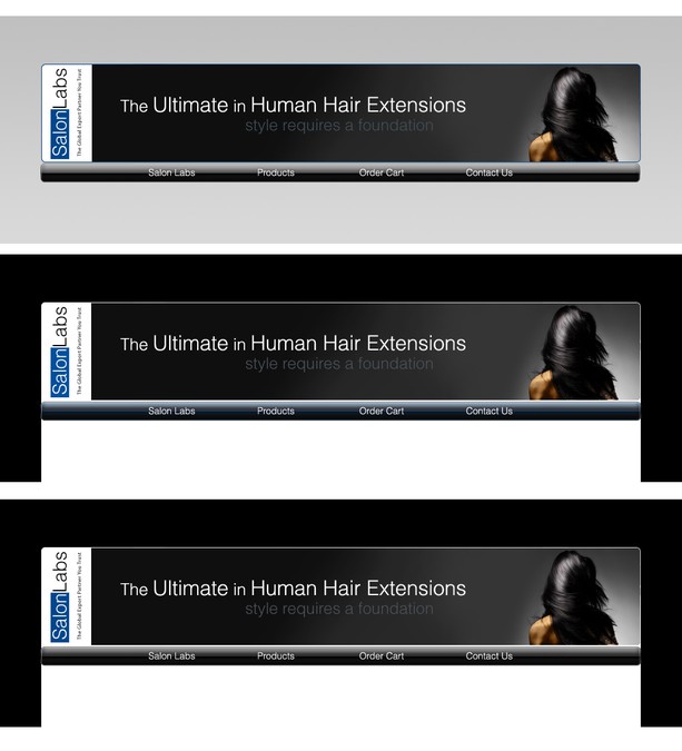 Hair Salon Logo/Website Header Design + Future Hire | Web page design ...