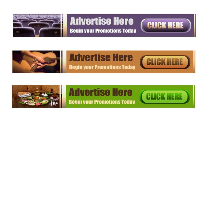 728x90 "Advertise Here" banners (multiple winners) | Banner ad contest