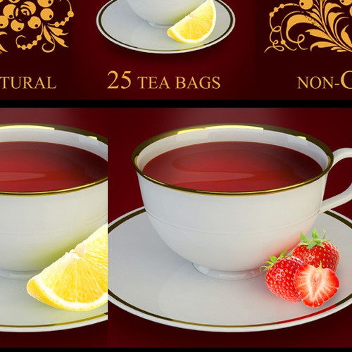 Create a natural tea packaging design emphasizing the traditional ...