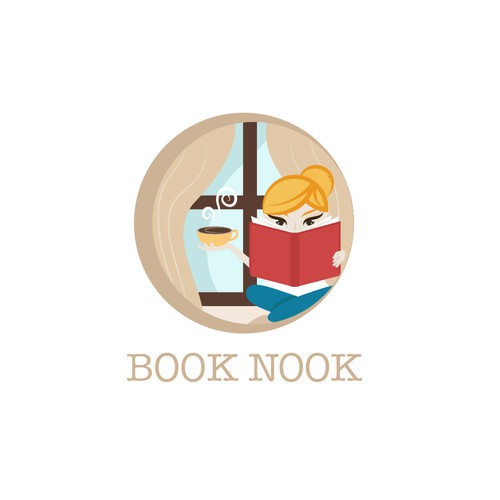Book Nook: A fun logo design for every woman who loves to read (or at ...