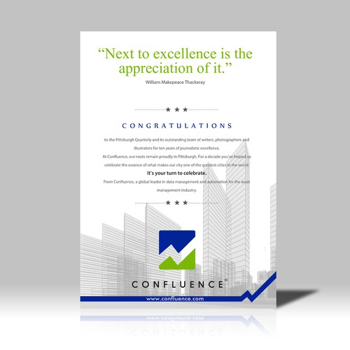 Magazine Ad - Full-Page Congratulatory Ad in Pittsburgh Quarterly ...